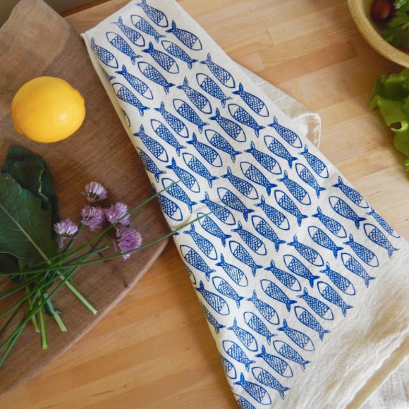 Blue Fish - High Fiber Kitchen Towel – Porch and Paddle